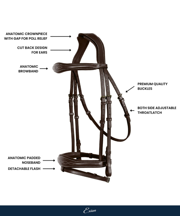 ExionPro 'Perseus' Anatomical Jumping Bridle | Showjumping Bridles ...