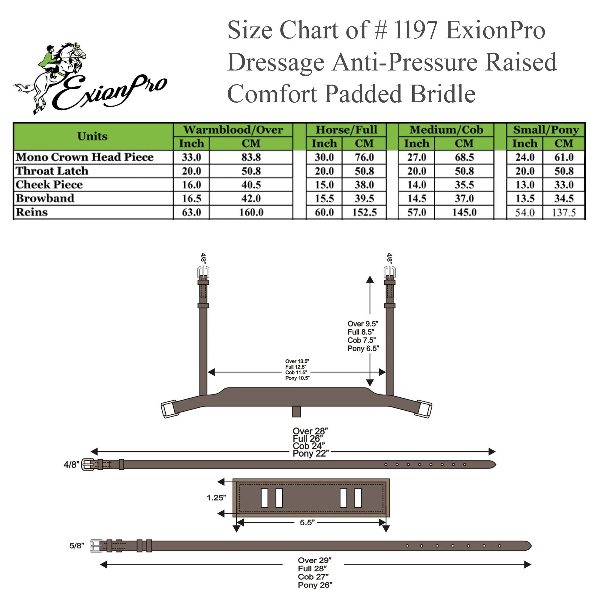 ExionPro 'Ursa' Anatomic Dressage Bridle | Dressage Bridles – Bridles ...