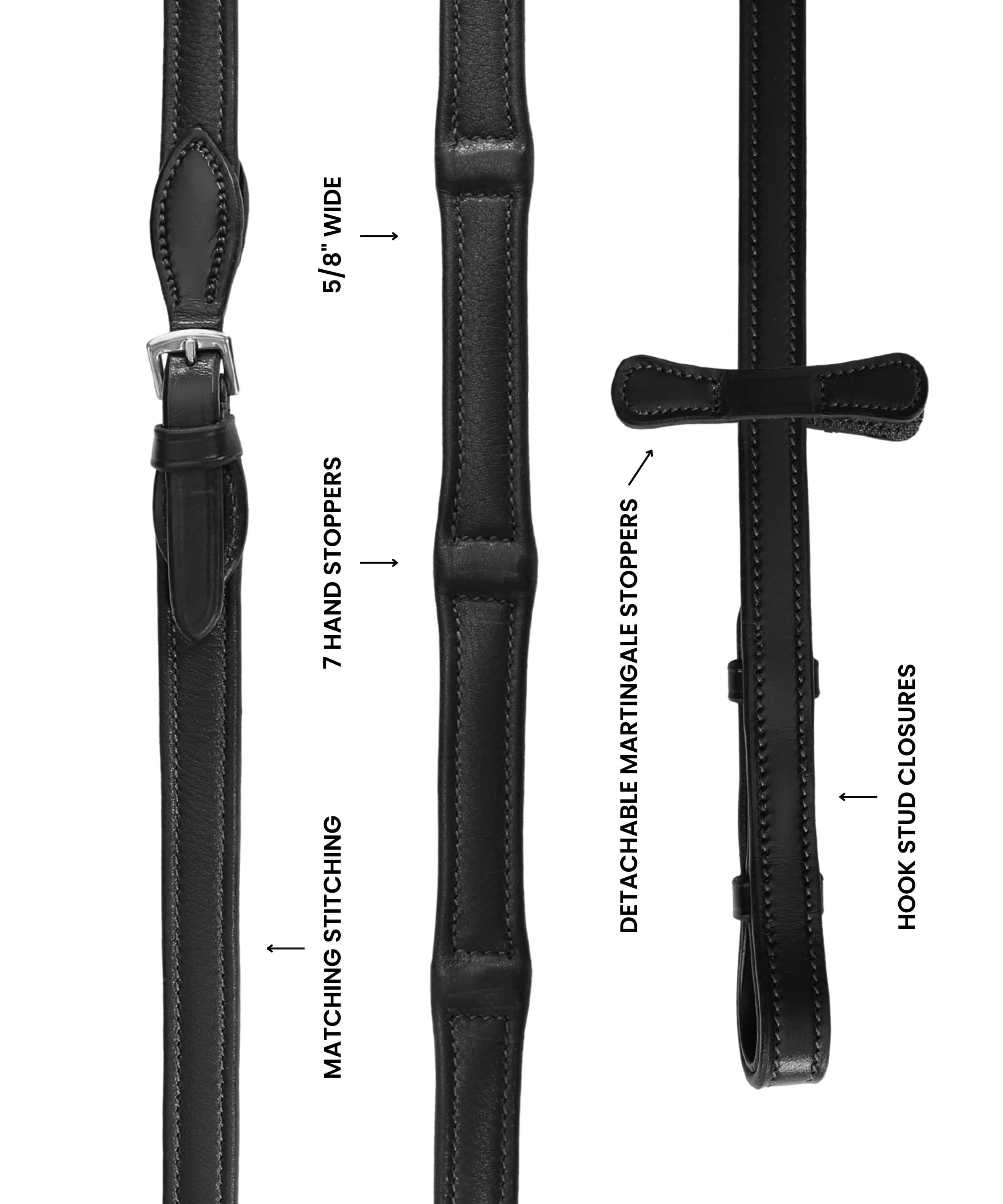 ExionPro Soft Leather Reins | Soft Dressage Reins – Bridles & Reins