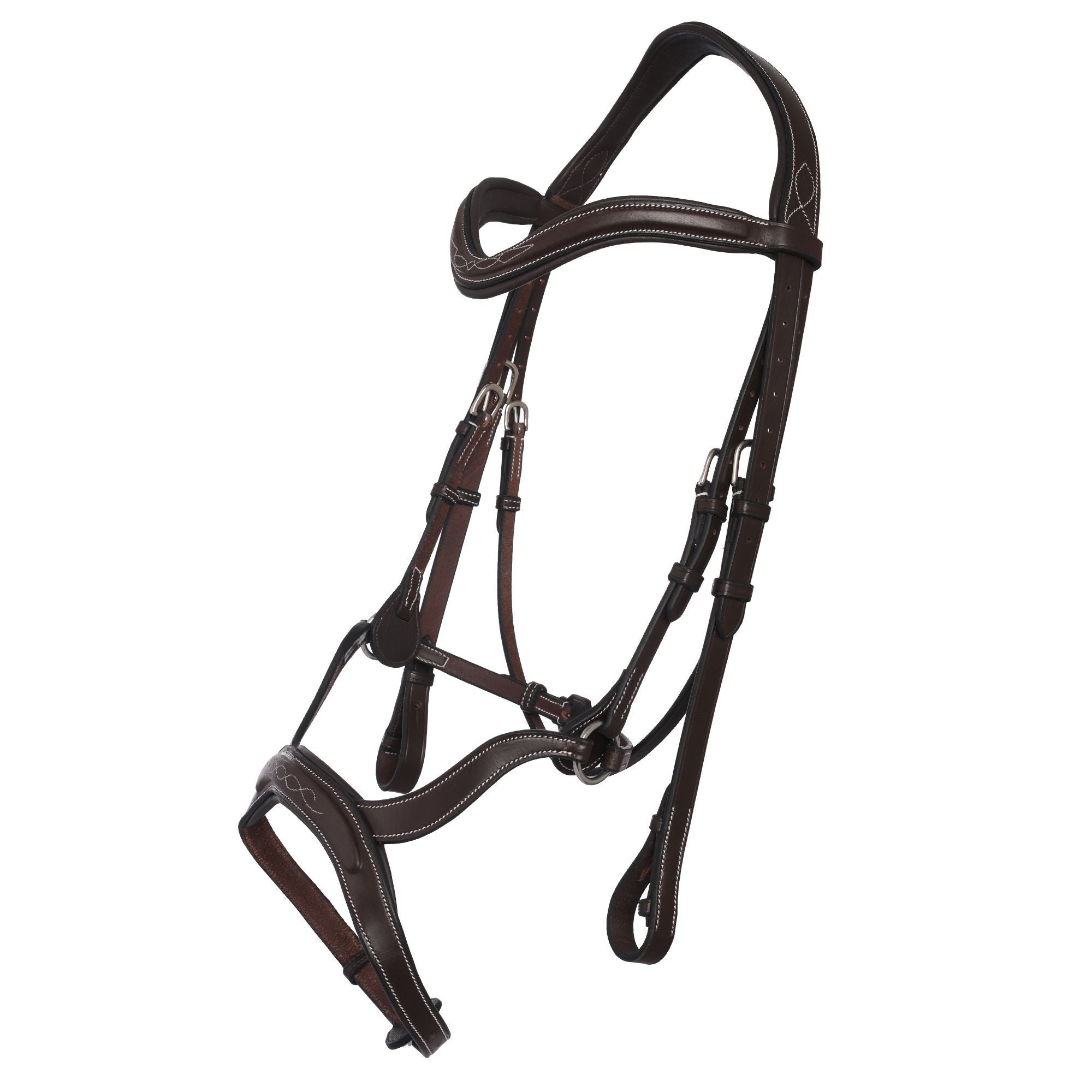 ExionPro Anatomical Drop Noseband Bridle with Reins | Jumping Bridles ...