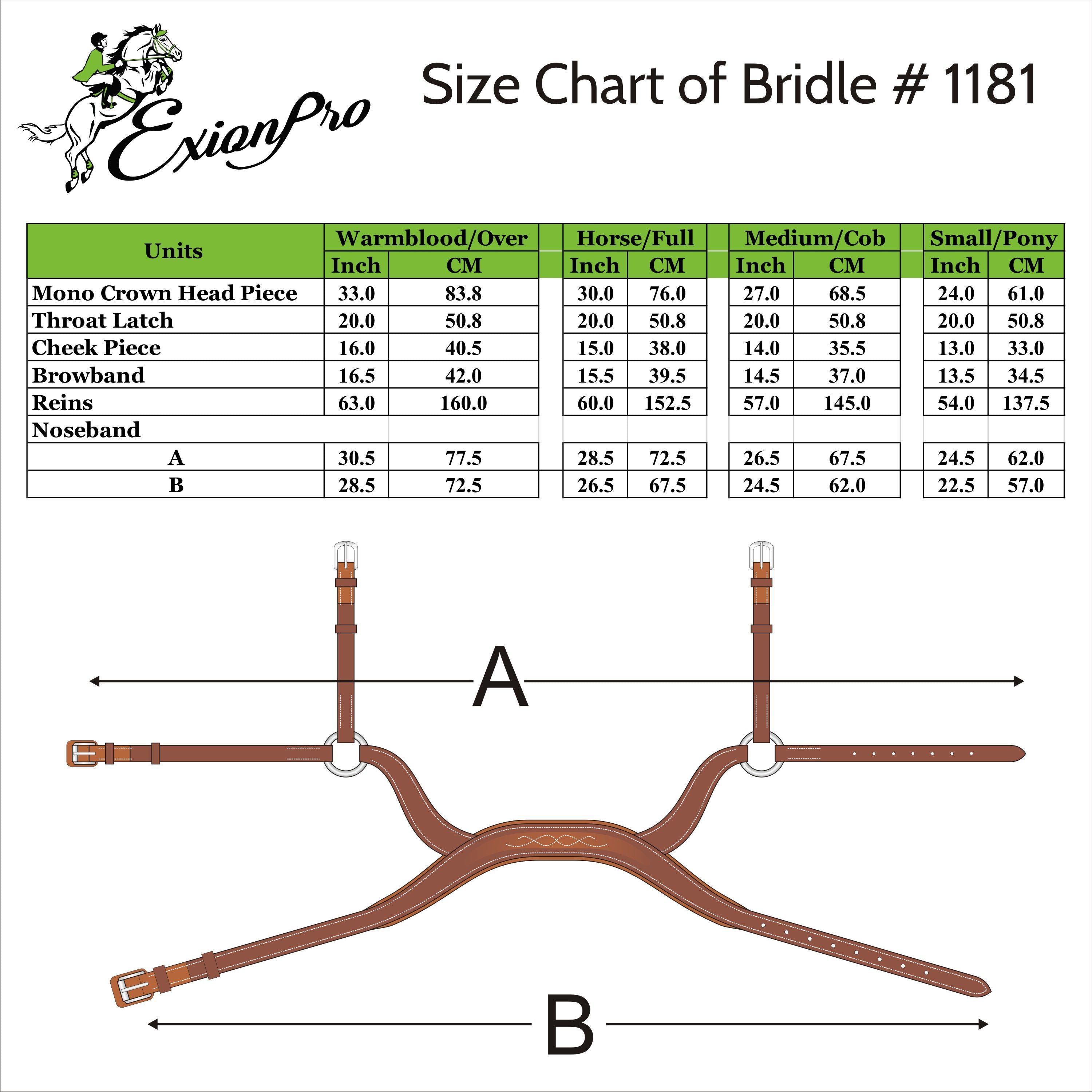 ExionPro Anatomical Drop Noseband Bridle with Reins | Jumping Bridles ...