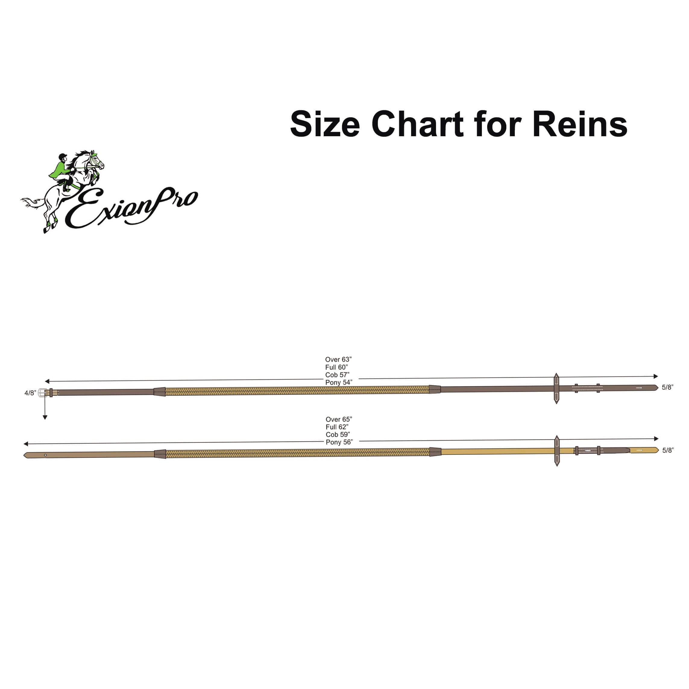 ExionPro Two-Laced Reins | English Laced Reins for Equestrians ...